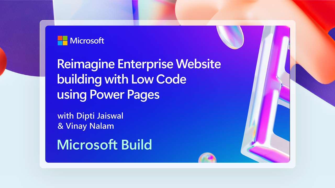 Microsoft | Reimagine Enterprise Website building with Low Code using ...
