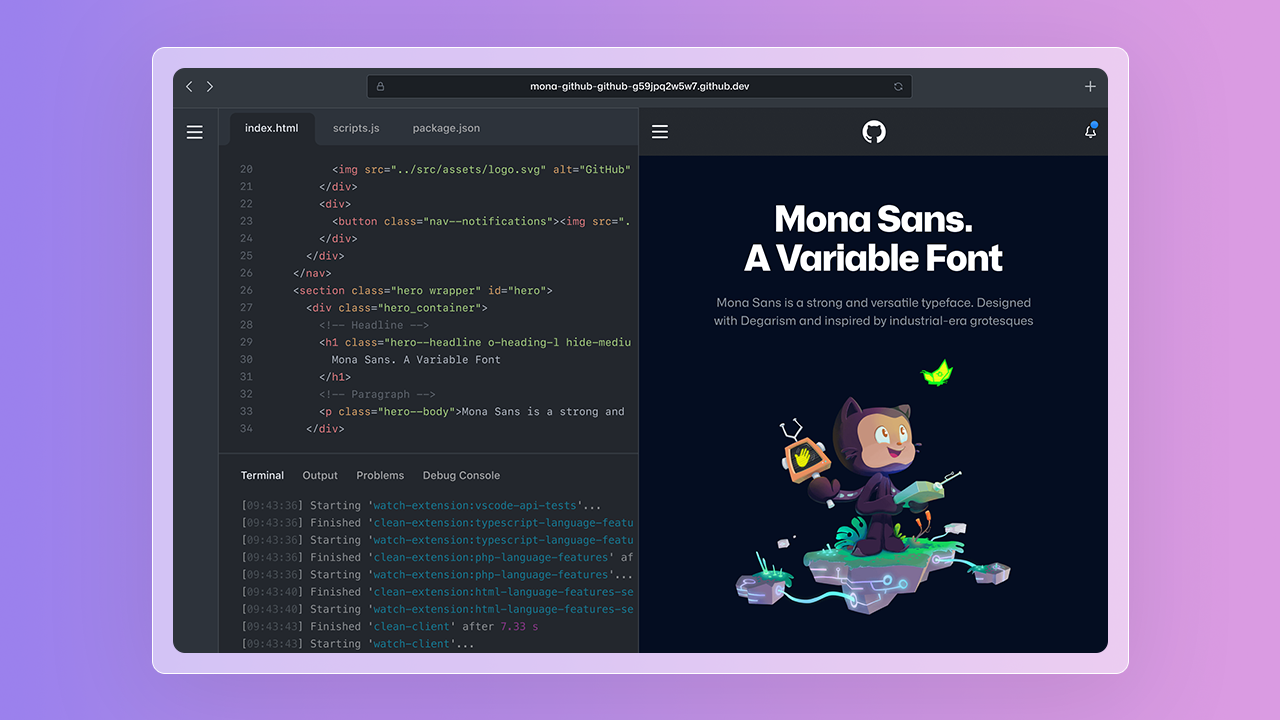 Microsoft | Quickstart for GitHub Codespaces | GitHub Docs