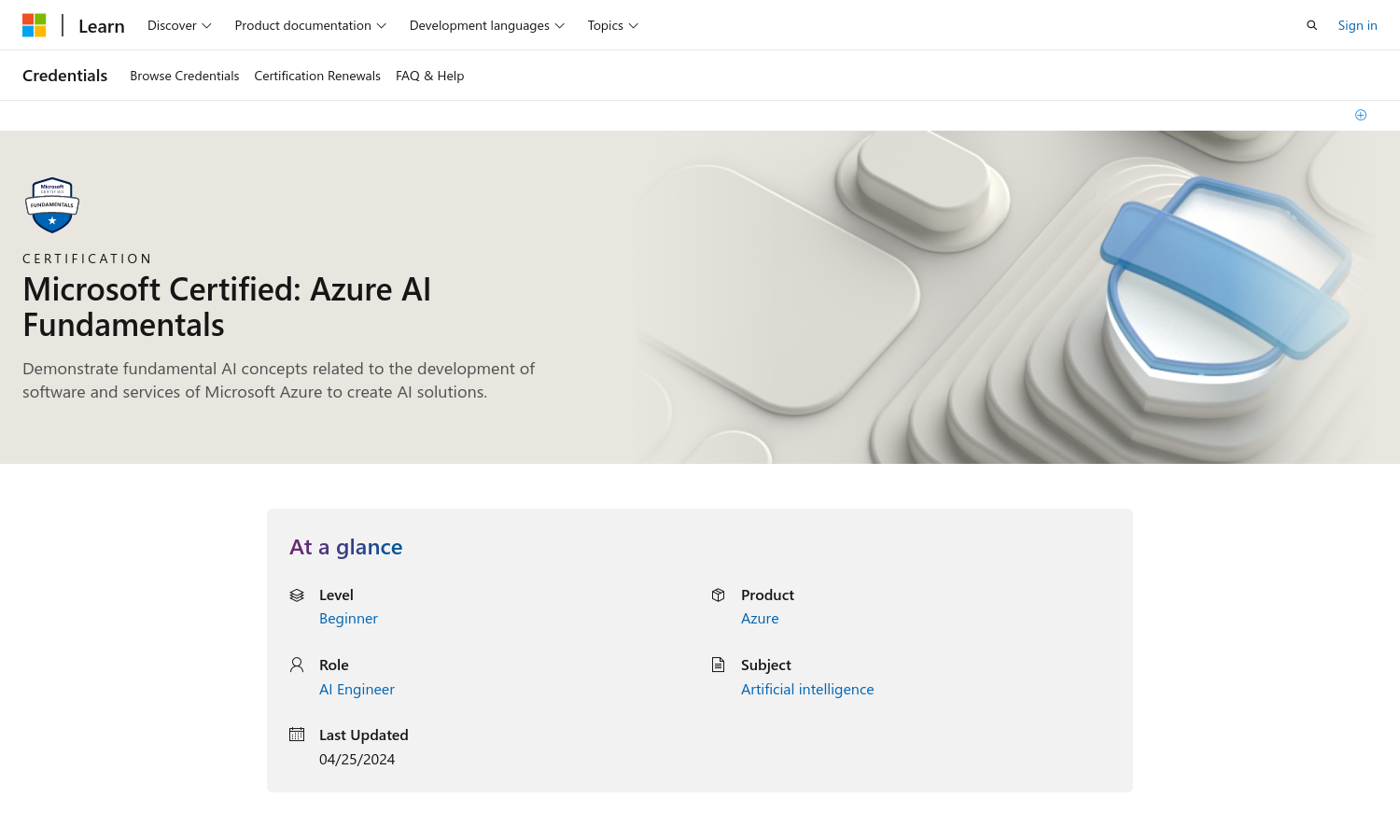 Microsoft | Azure AI Fundamentals | Certification
